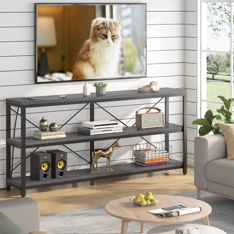 Daivon 70 Inches Sofa Table with Power Outlet and USB